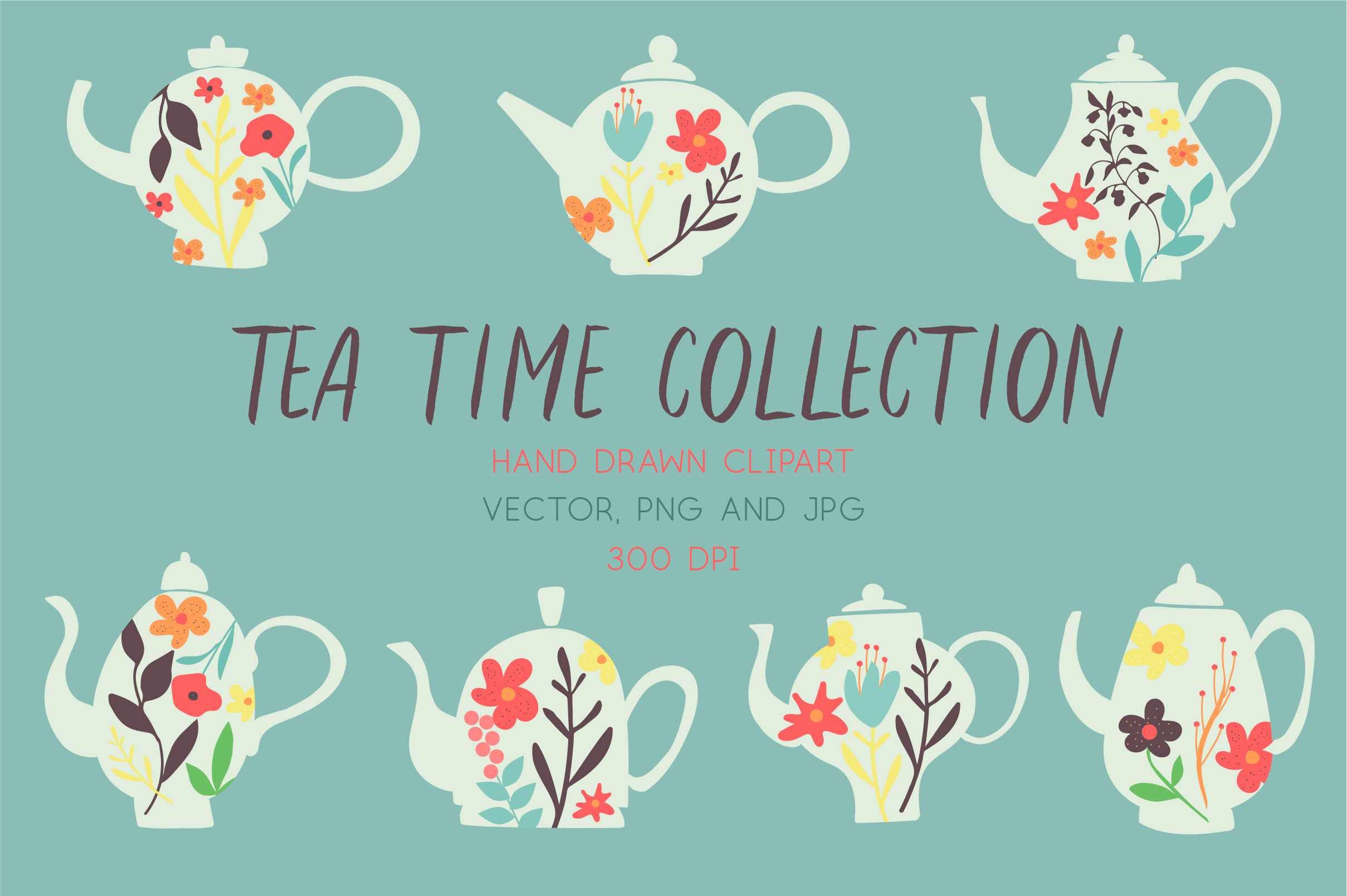 Tea Time collection | Decorative Illustrations ~ Creative Market