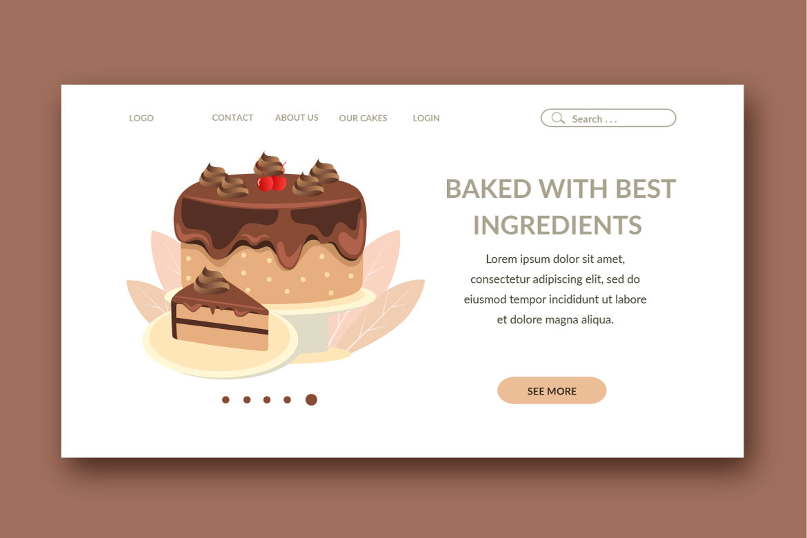 Cake - Banner & Landing Page, a Landing Page Template by lelevien