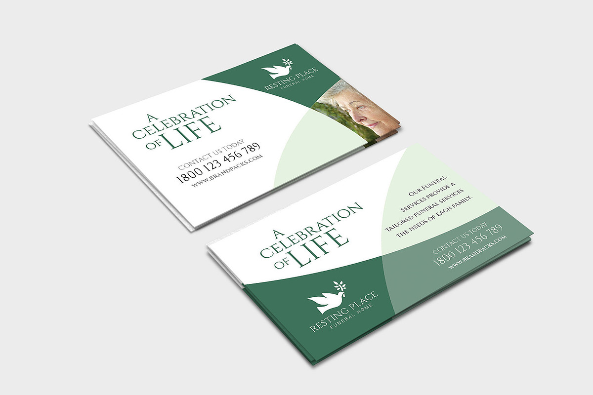 Funeral Service Business Card, a Business Card Template by BrandPacks