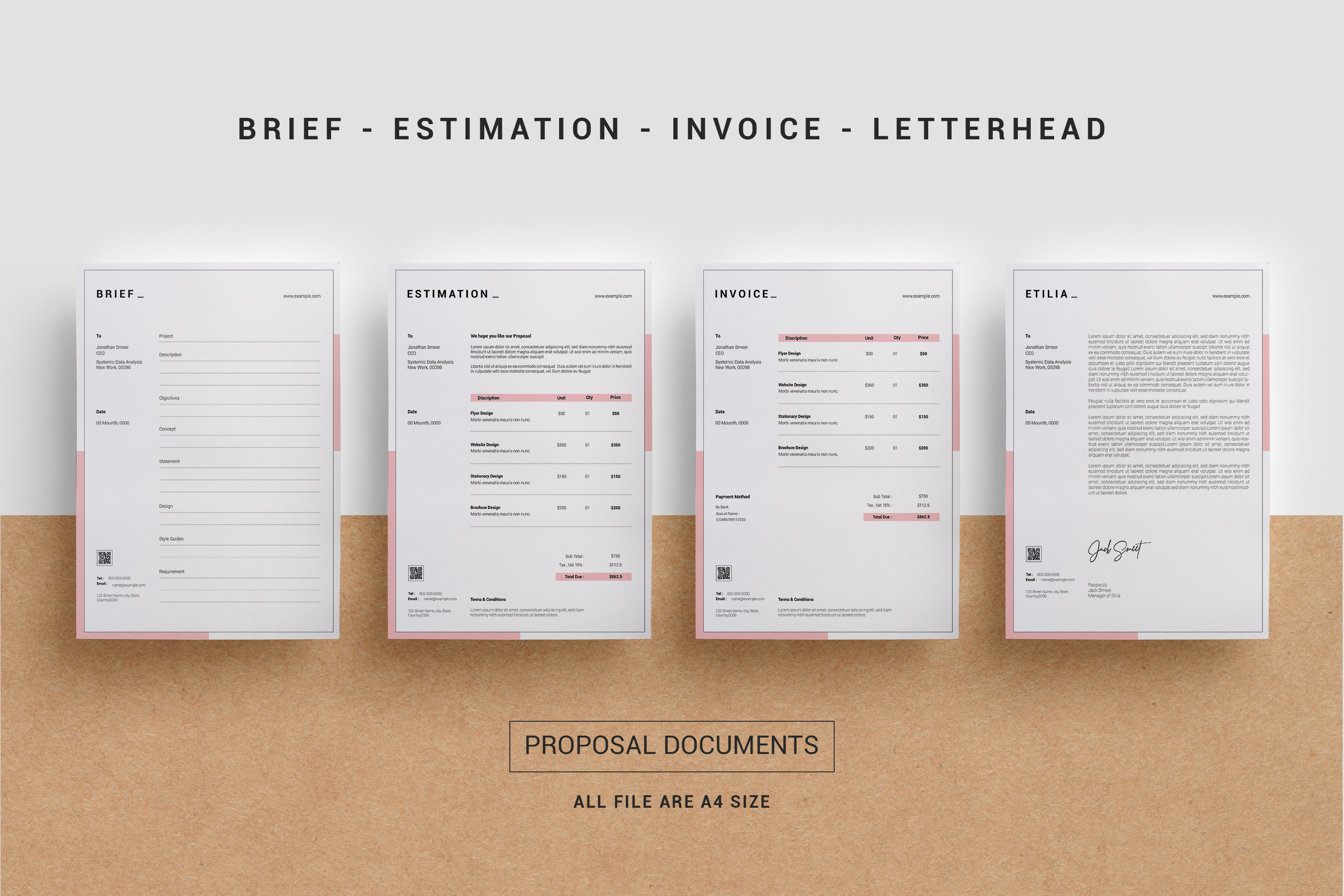 Proposal Document Templates, a Stationery Template by crazyOWL