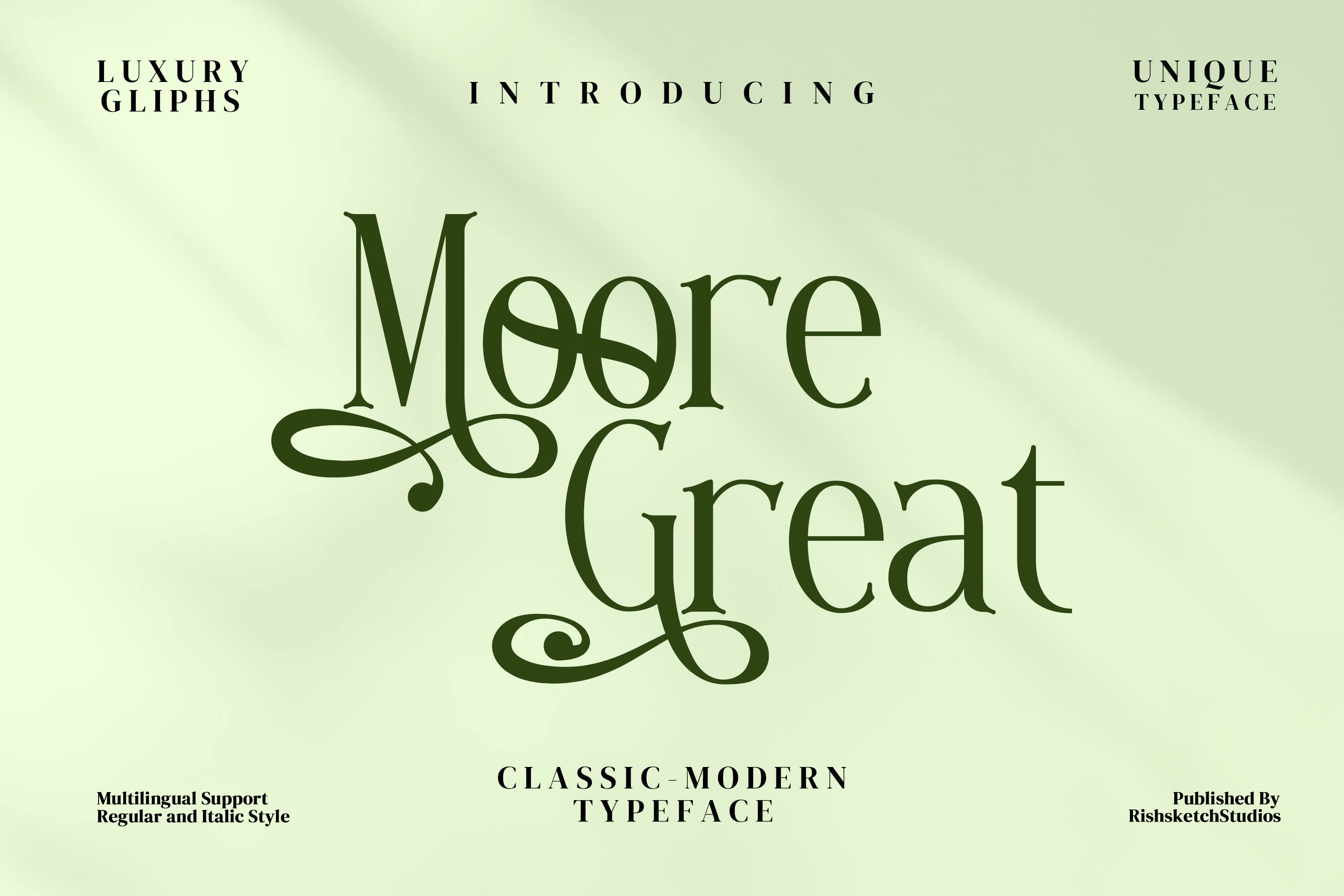 Moore Great Serif Fonts, a Serif Font by mahstudios