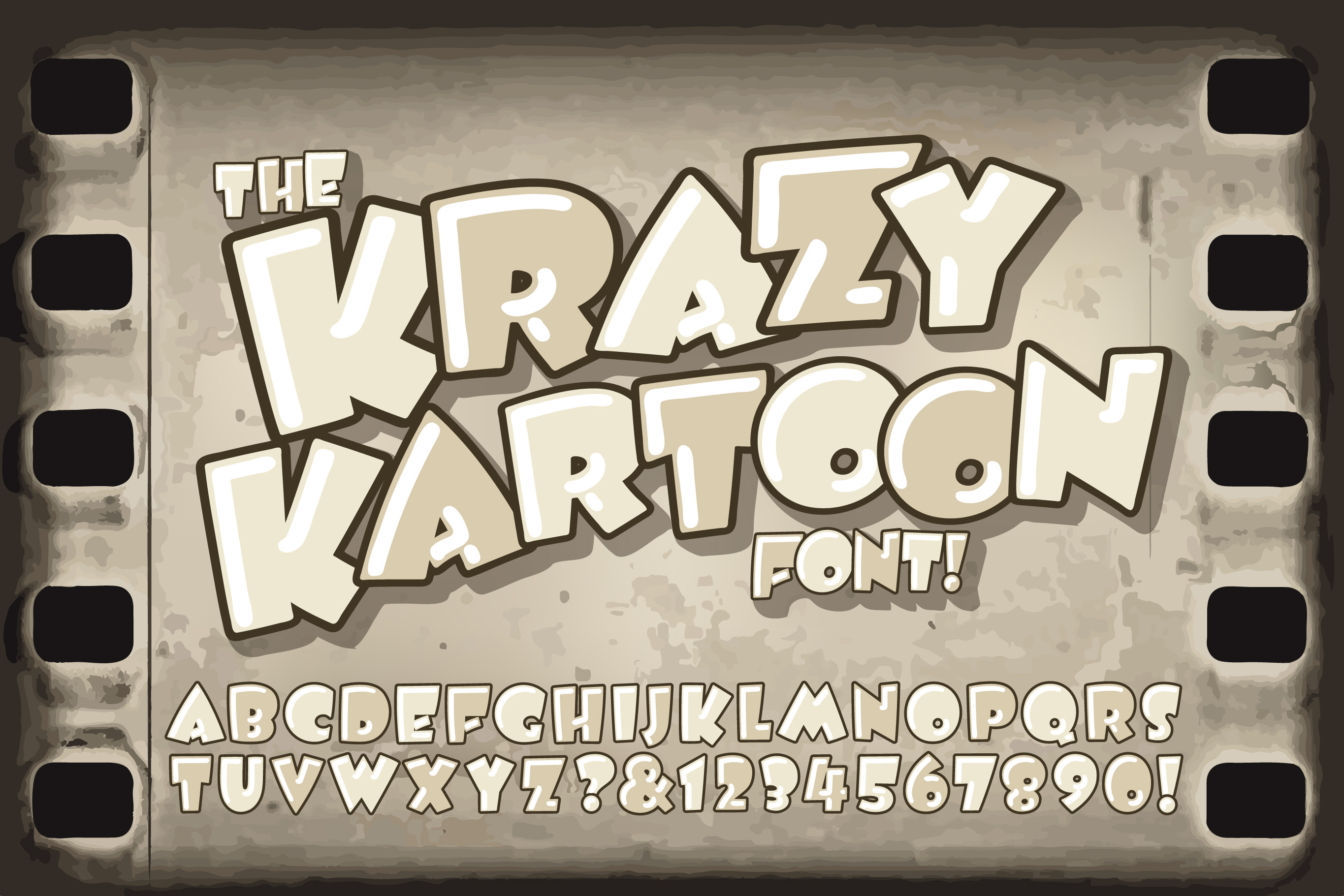 Krazy Kartoon Display Alphabet, an Icon by Mysterylab Designs