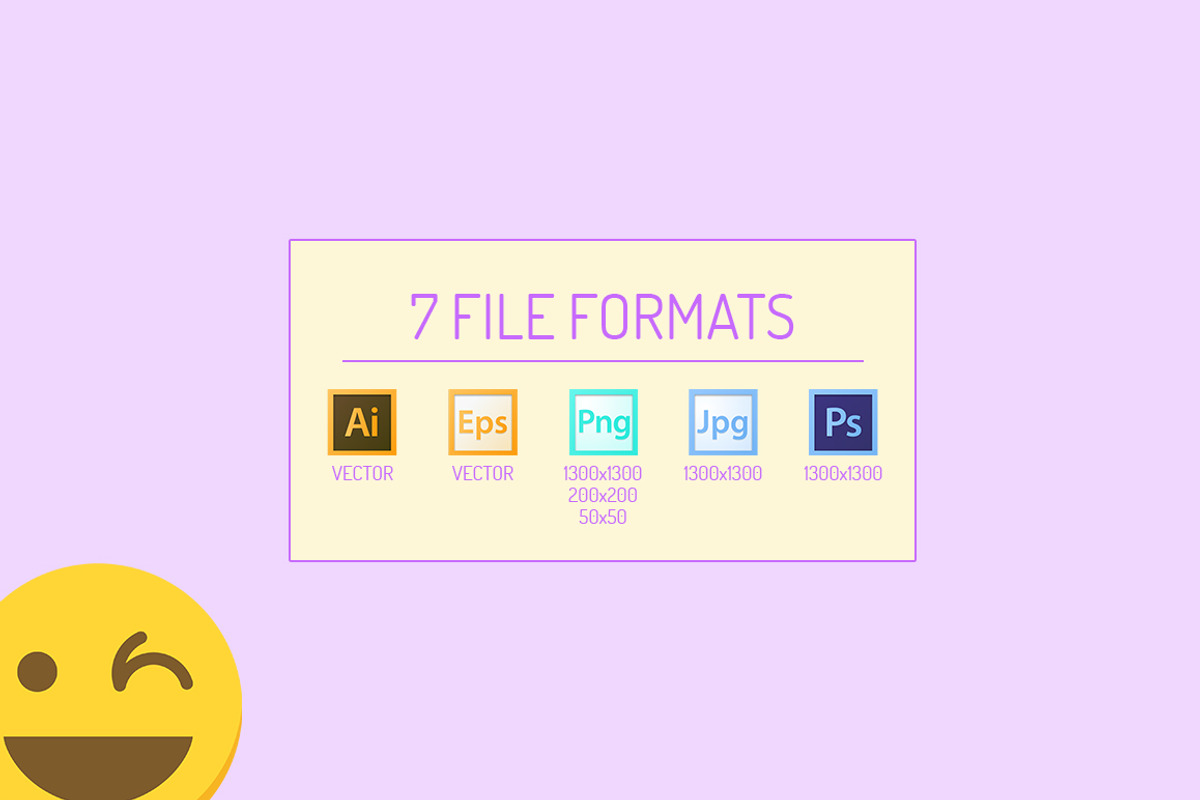 180 Big Emoticons Bundle, an Emoji Icon by Pingebat