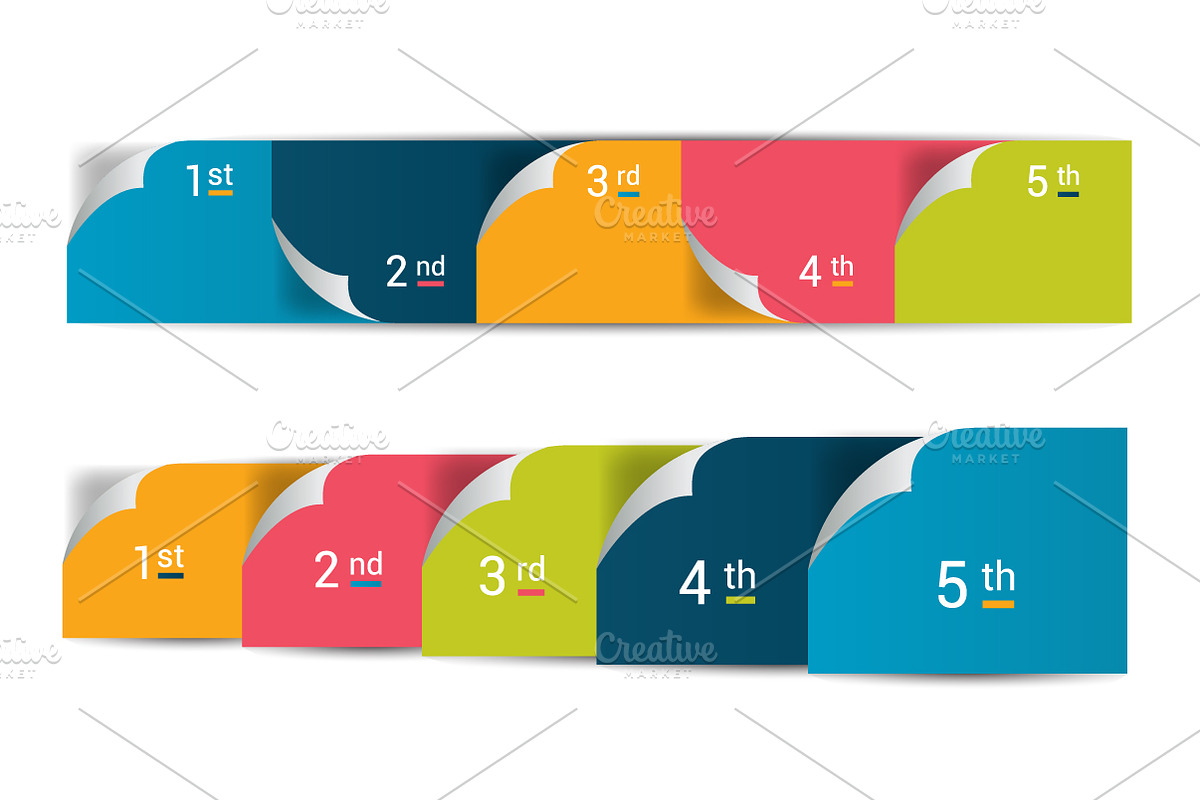 Numbered step by step diagram., a Templates & Theme by VectorAN ...