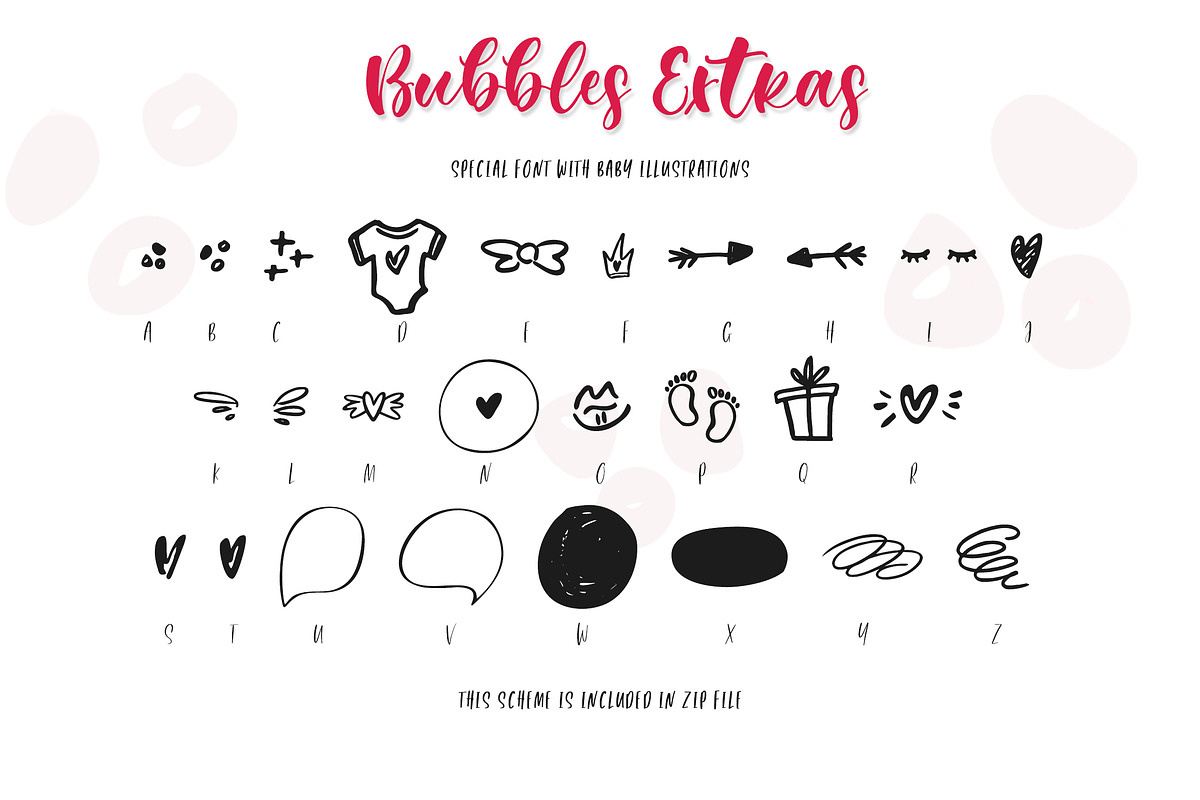Bubbles Font, a Script Font by Calamar Studio