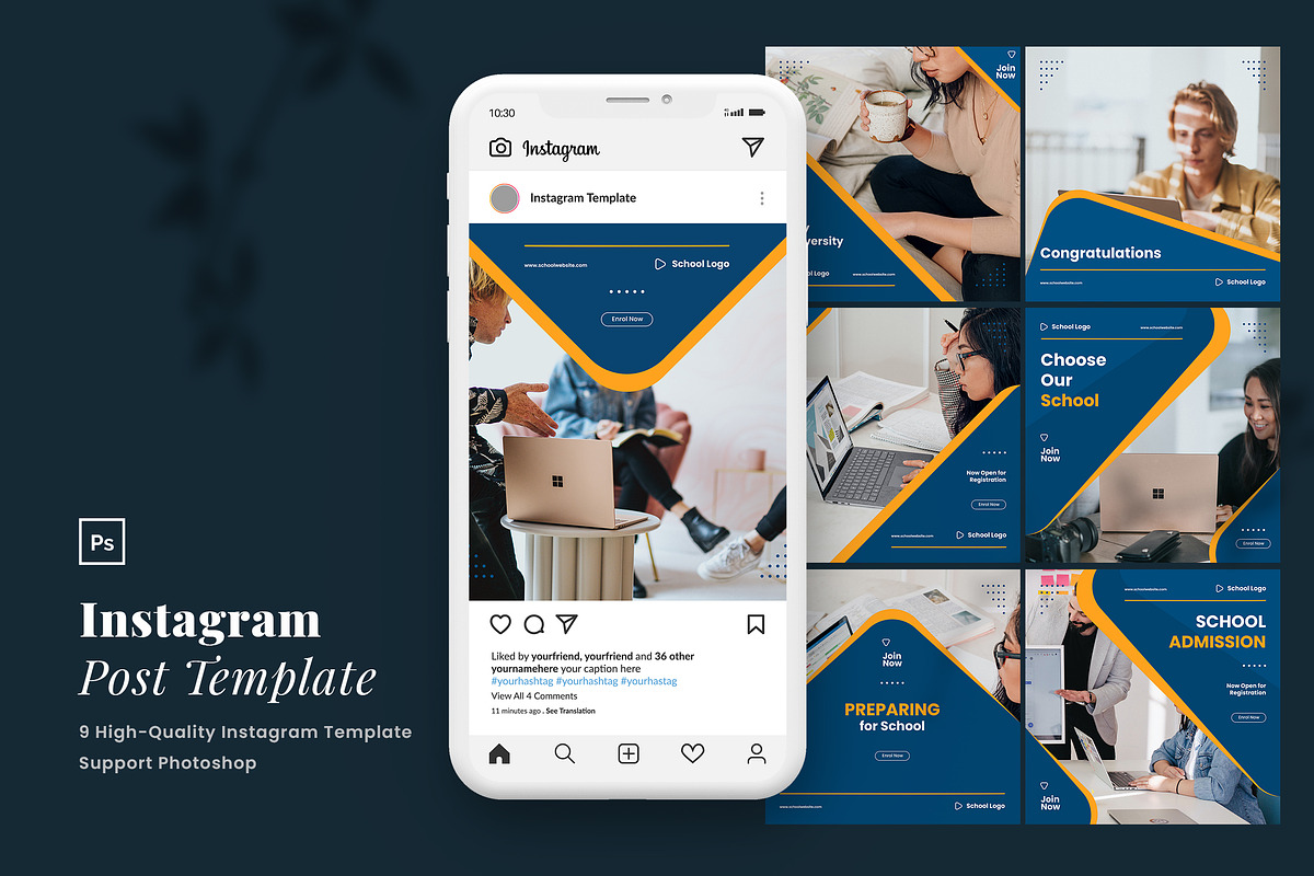 Bundle Education School Instagram, a Social Media Template by peterdraw