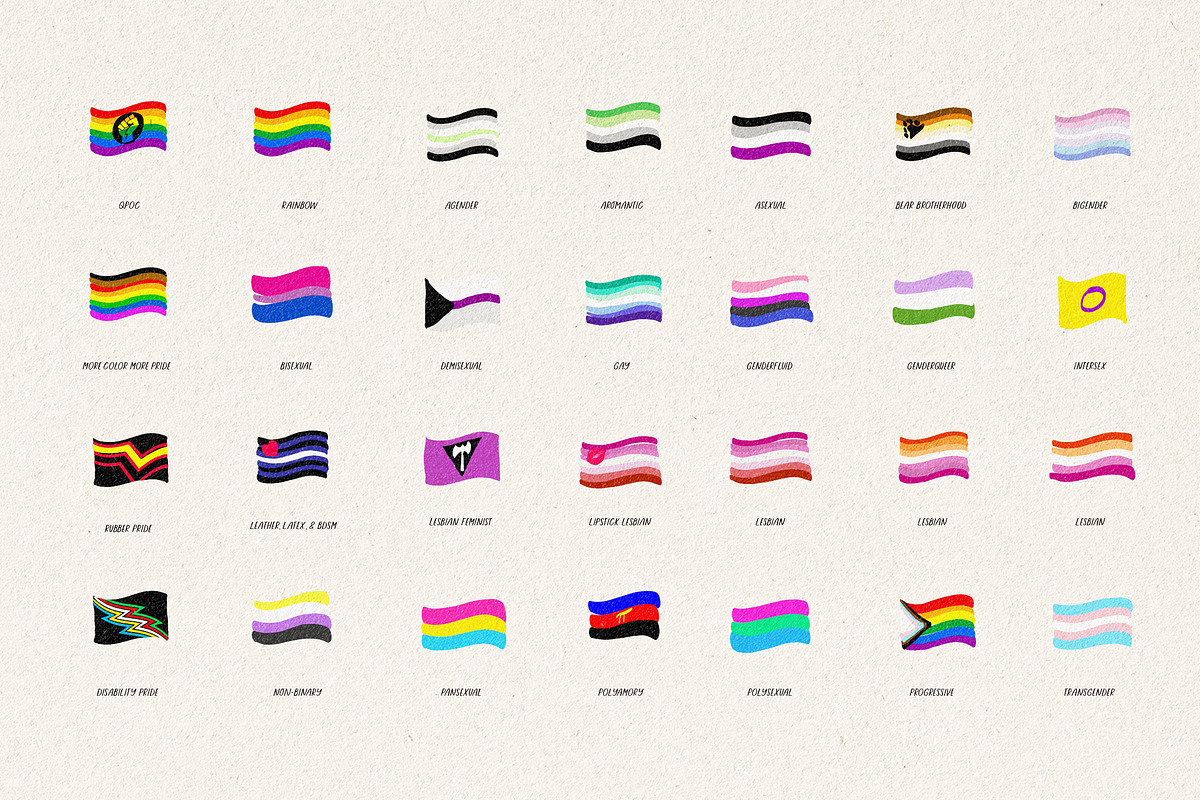 PRIDE - Flags & Elements, a Social Media Template by Sparrow & Snow