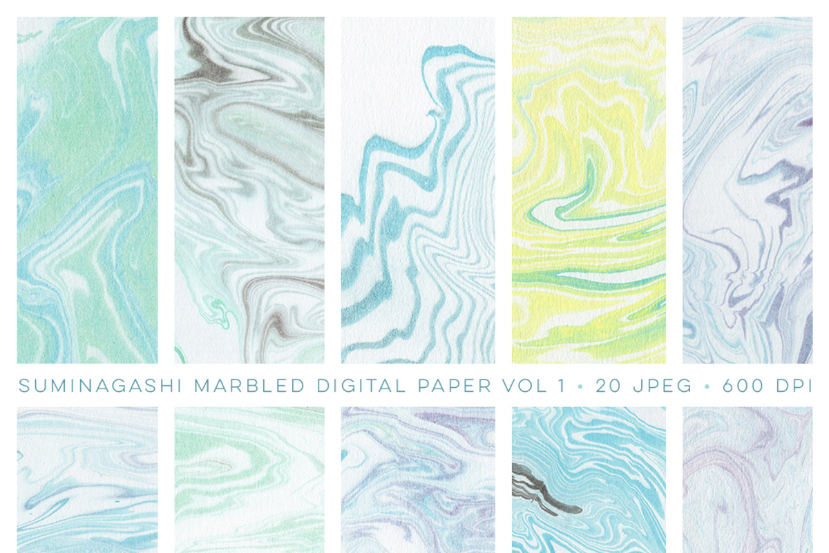 Marble Textures digital paper pack, a Texture Graphic by By Lef