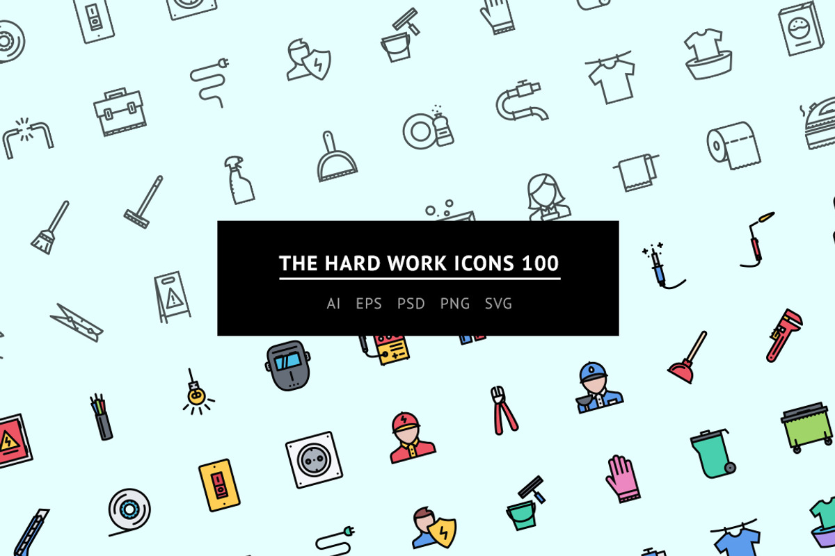The Hard Work Icons 100, a Duotone Icon by Last Spark