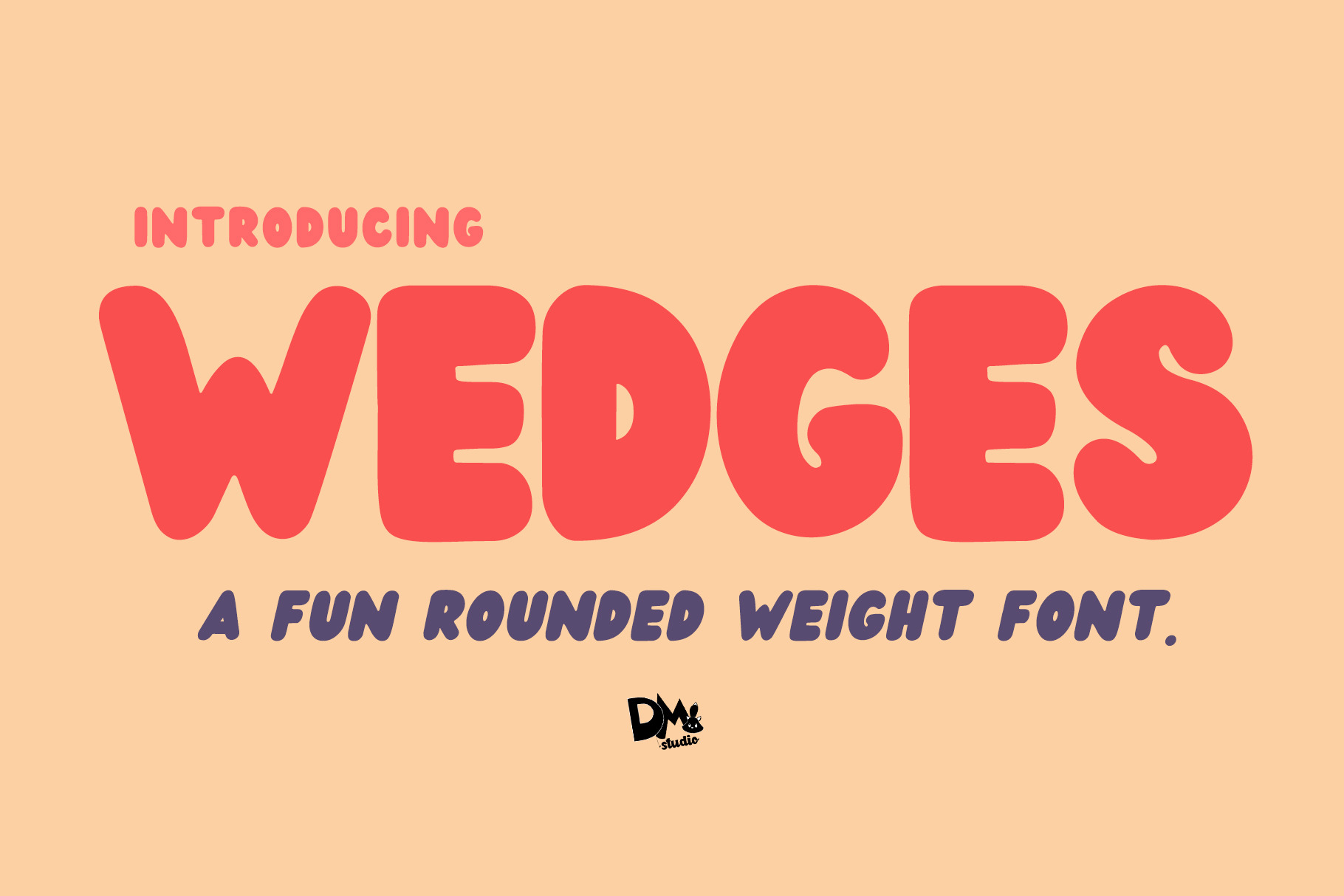 Wedges - Rounded Font, a Sans Serif Font by Dm Studio