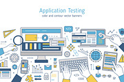 Application testing banner, a Technology Illustration by Good Studio