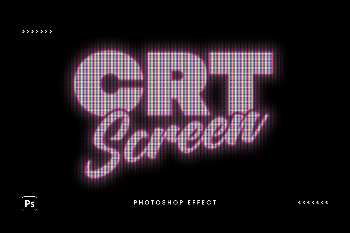 Glowing Retro CRT Screen Effect, a Layer Style Add-On by Surplus Type Co
