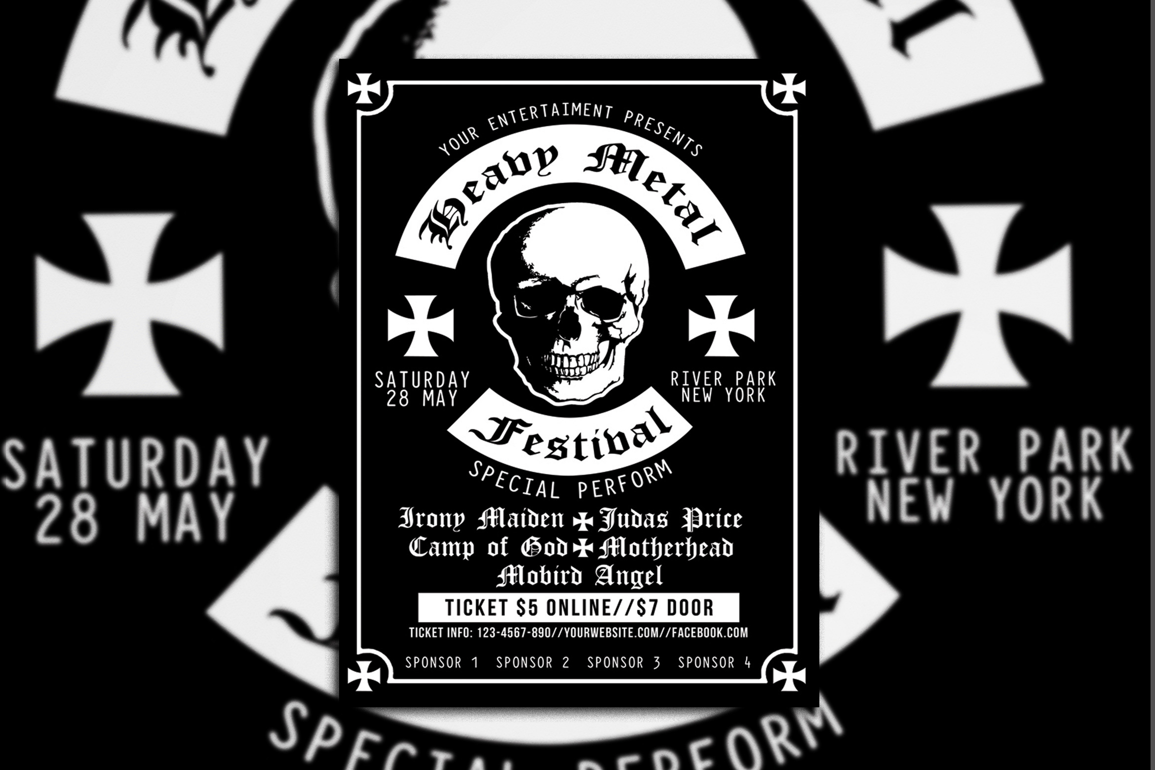 Heavy Metal Festival Poster Flyer, a Flyer Template by Muhamad Iqbal ...