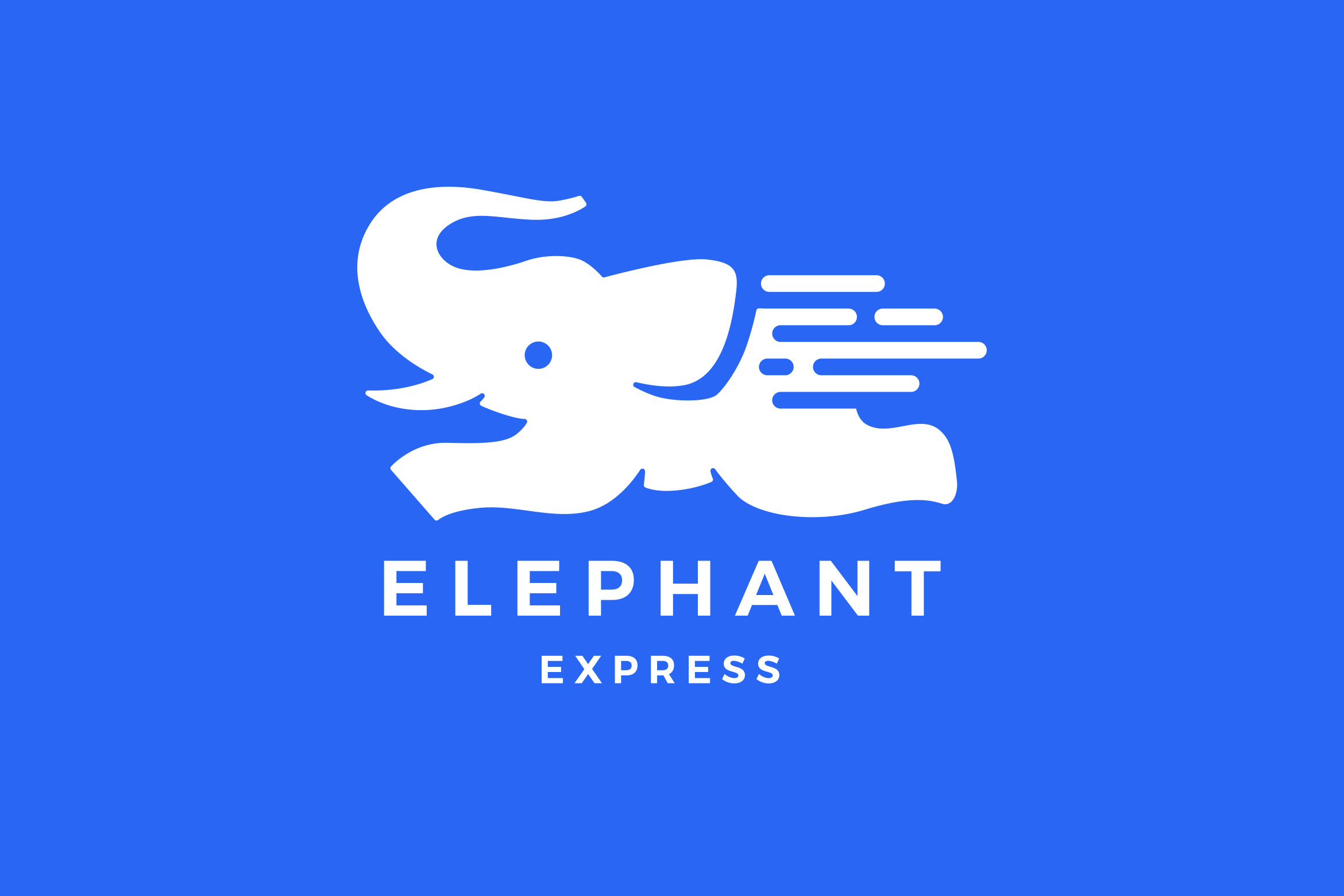 Elephant Quick Fast Dash Logo, a Branding & Logo Template by vastard