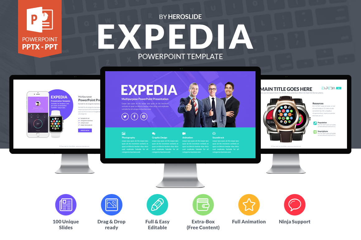 Expedia Business Powerpoint Template, a Presentation Template by MeemSlide