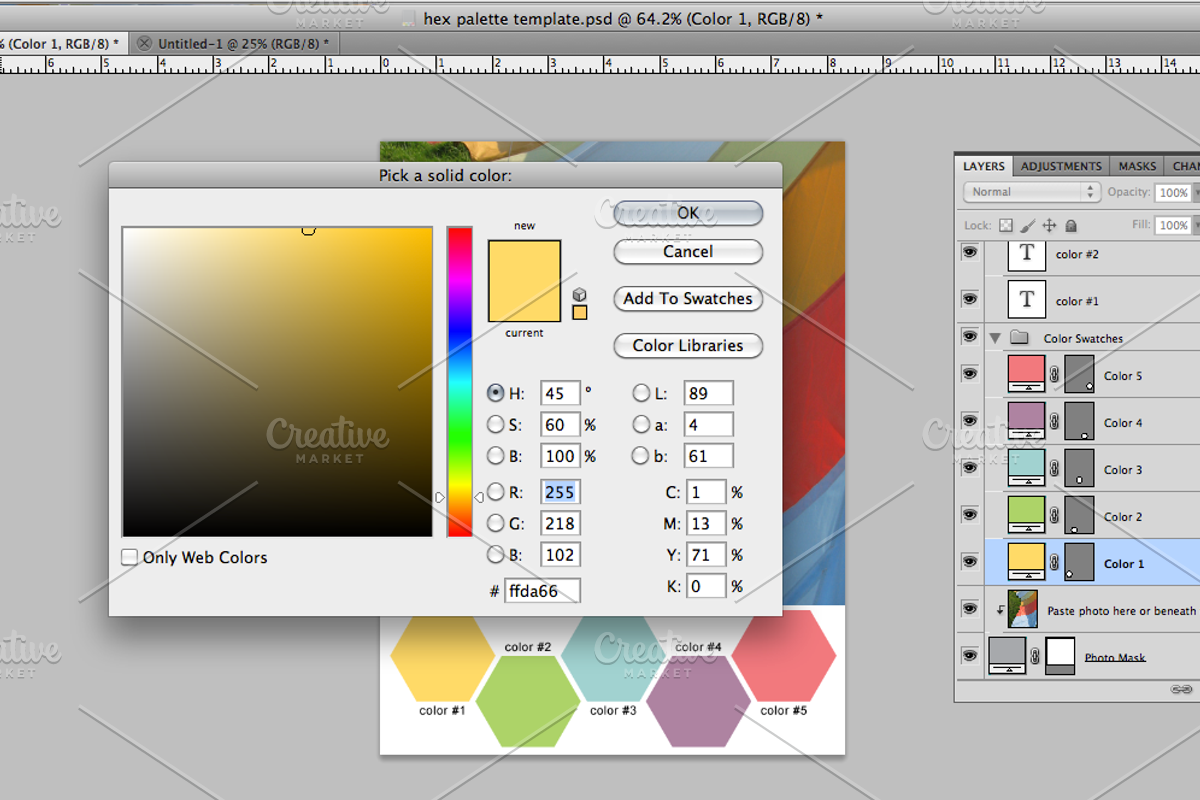 Hex Color Palette Layout for Blogs, a Websites & App Template by Horvatron