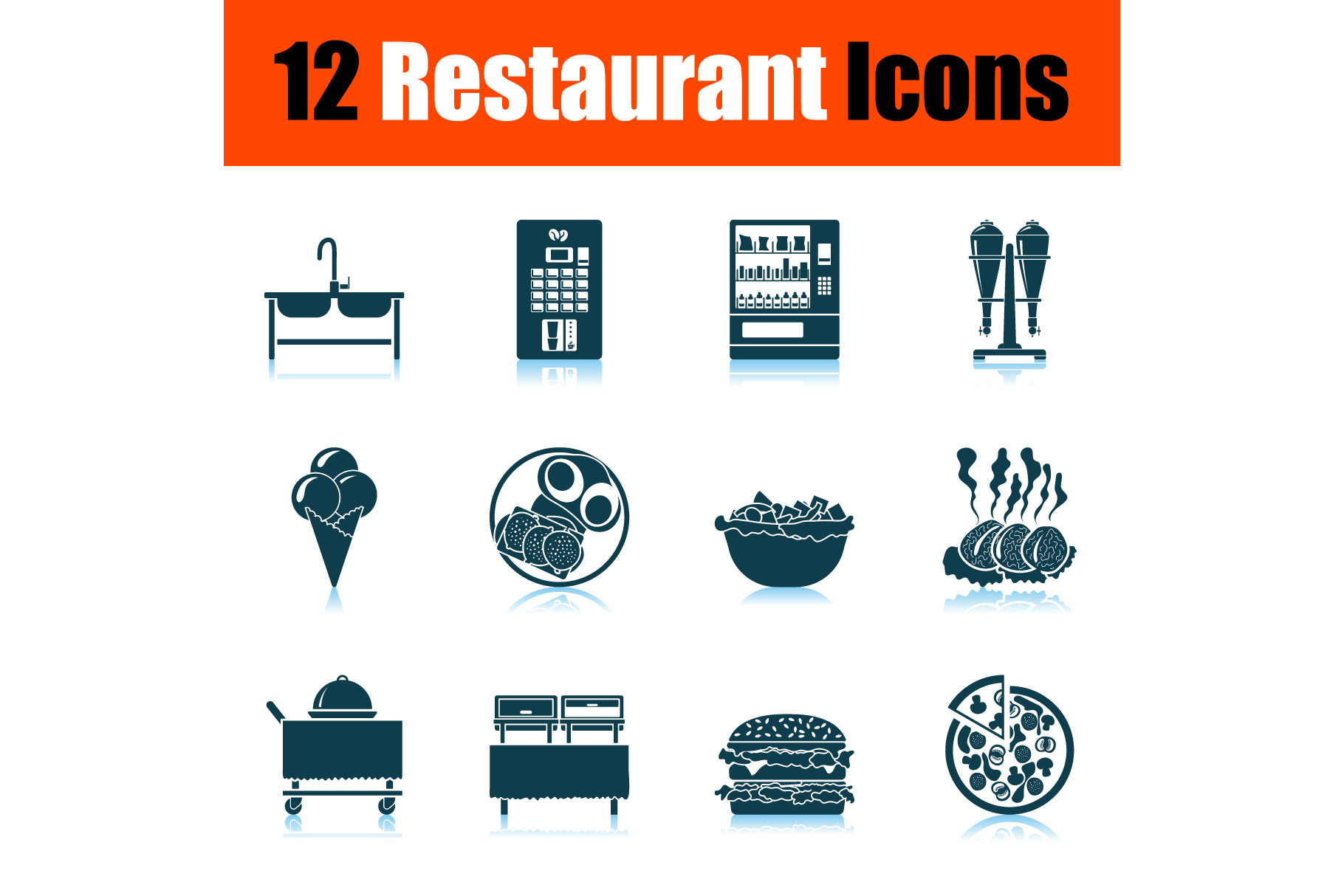 Restaurant Icon Set, an Icon by Pavel Vectors