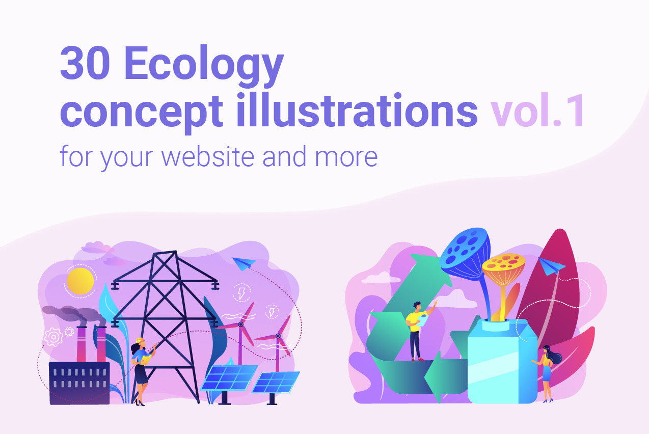 Ecology concept illustrations, an UI Kit Template by Visual Generation ...