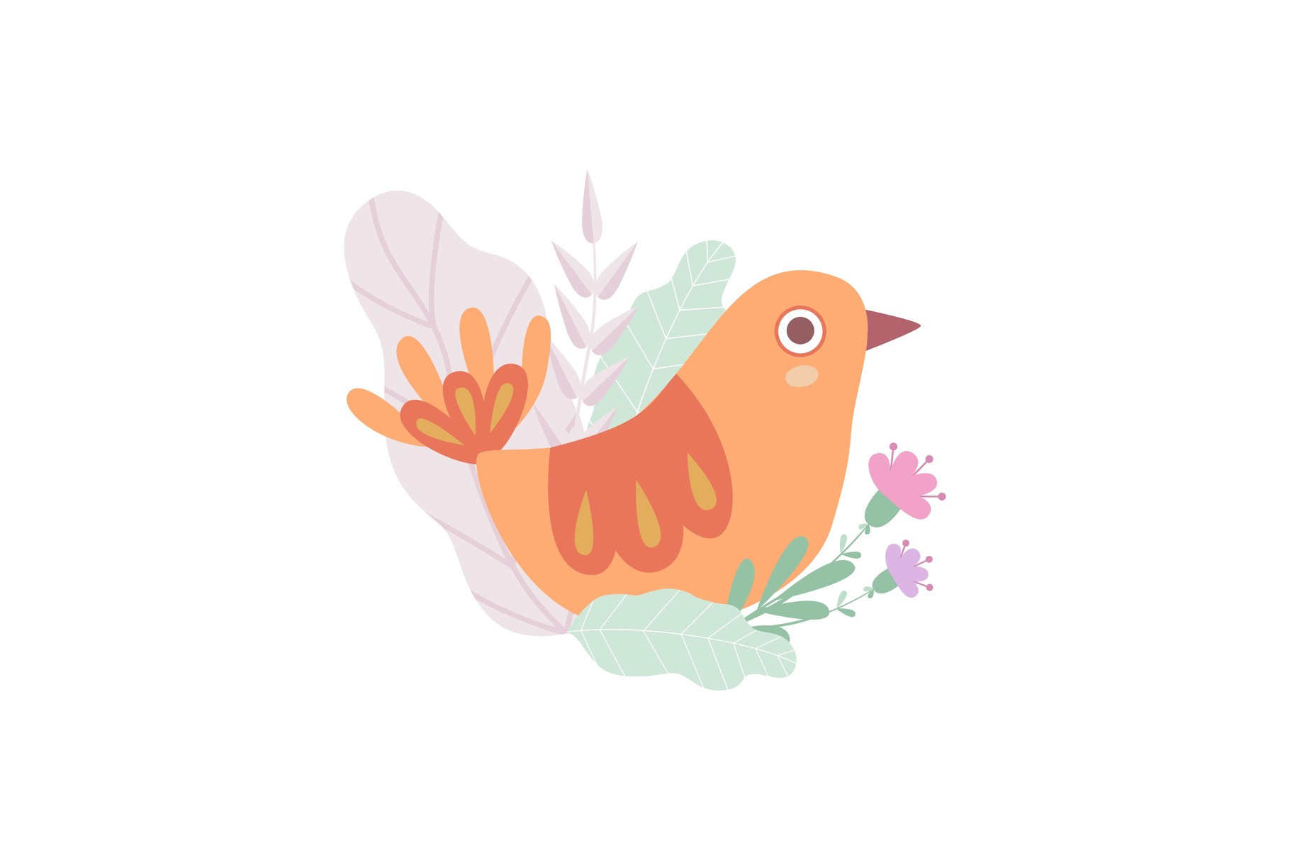 Cute Nesting Bird, Symbol of Spring, an Animal Illustration by TopVectors
