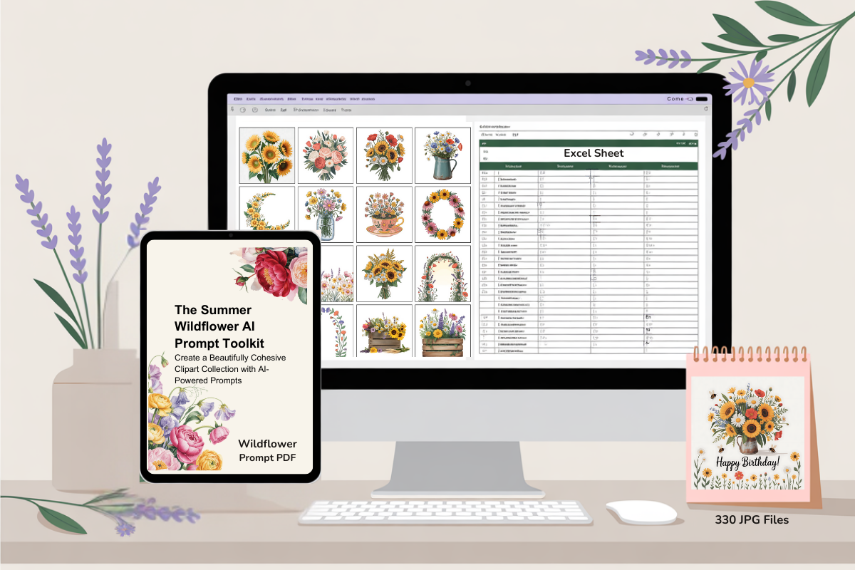 Summer Wildflower Prompts Tool Kit, an Object Graphic by Daffodil Dream ...