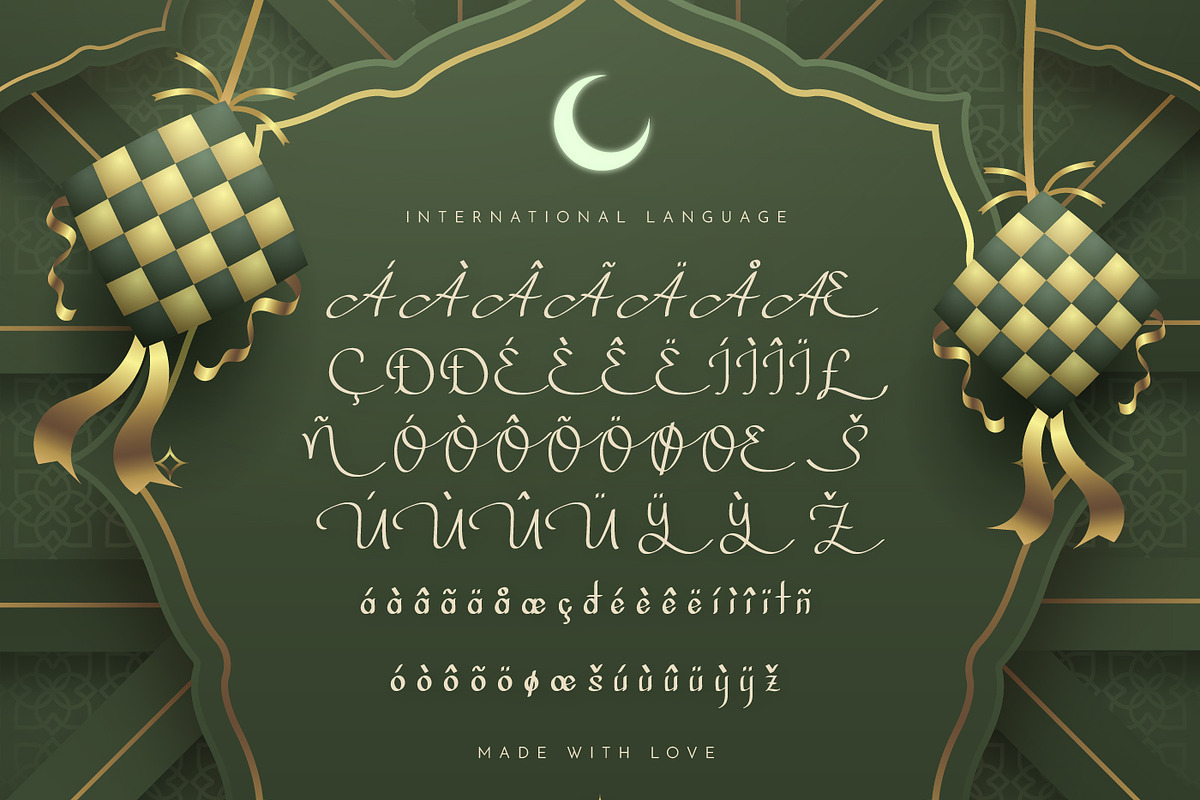 Sayyidus Syuhur Calligraphy, a Blackletter Font by infernostudio3