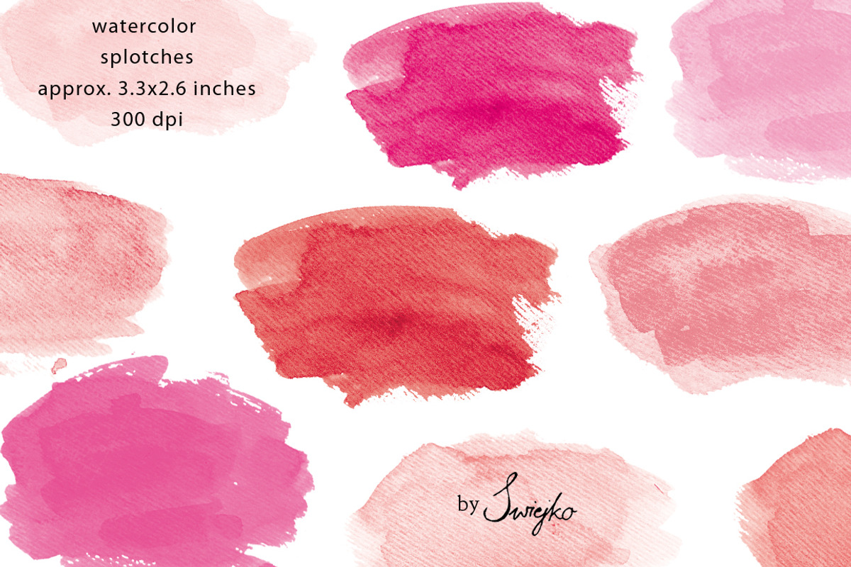 Watercolor Splotches,Strokes, a Texture Illustration by swiejko