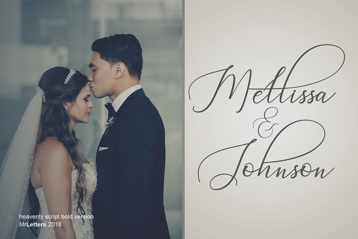 Heavenly - fancy fonts, a Script Font by MrLetters