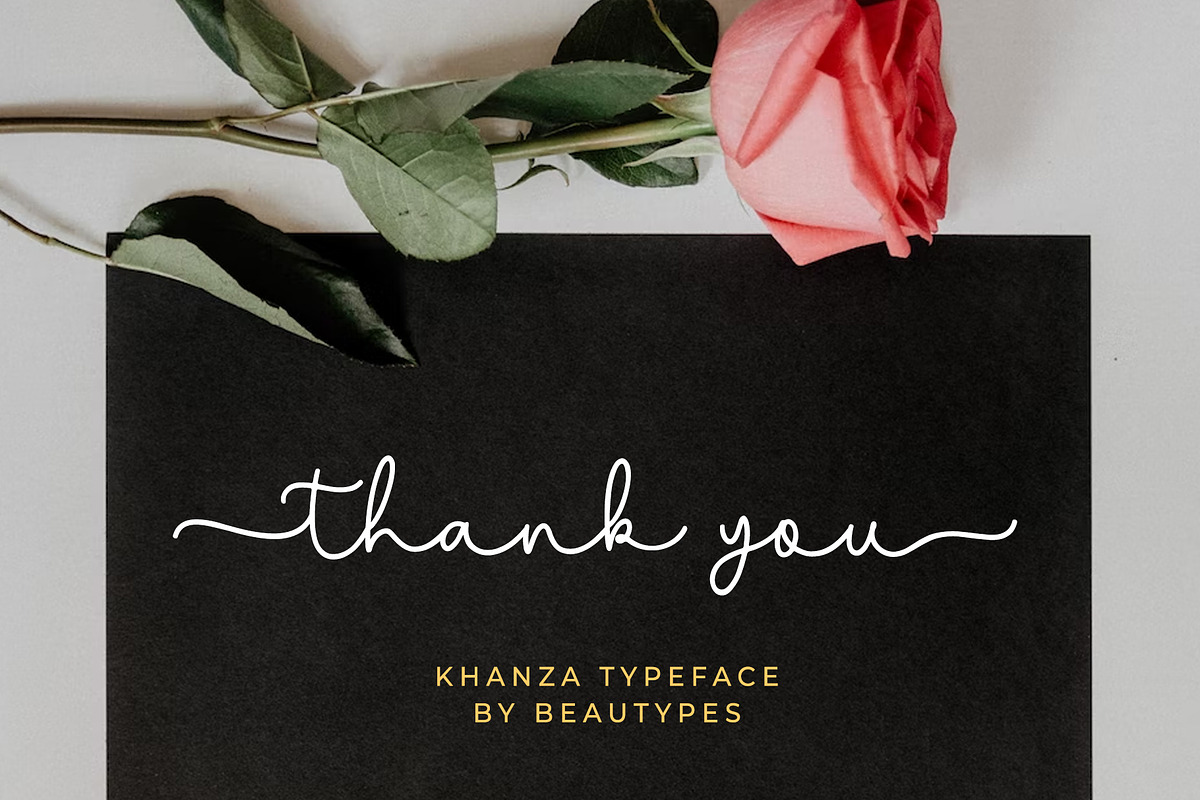 Khanza - a handwriting script, a Handwritten Font by Beautypes