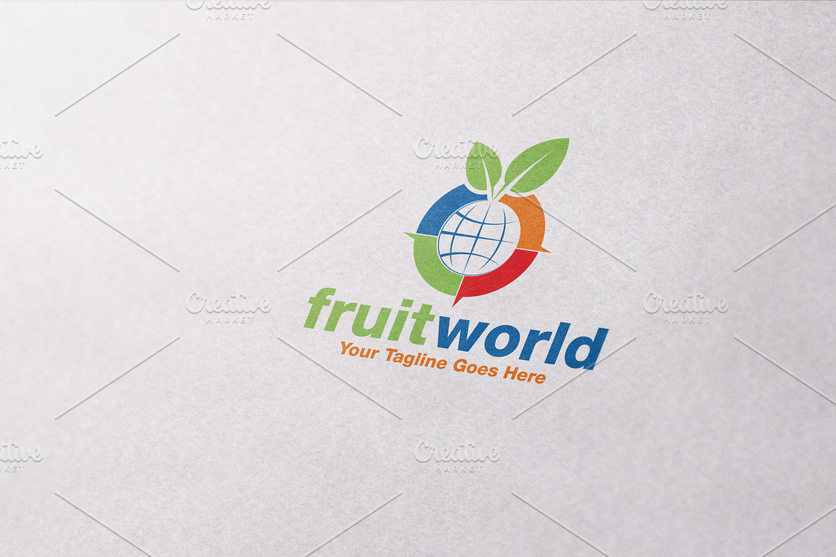 Fruit World Logo, a Branding & Logo Template by REDVY CREATIVE