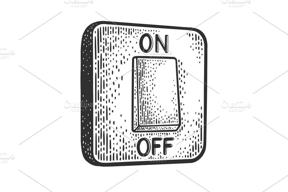 switch sketch vector illustration, an Object Illustration by AlexArt