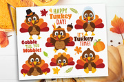 Thanksgiving Turkey Clipart, Fall, an Illustration by MyClipArtStore