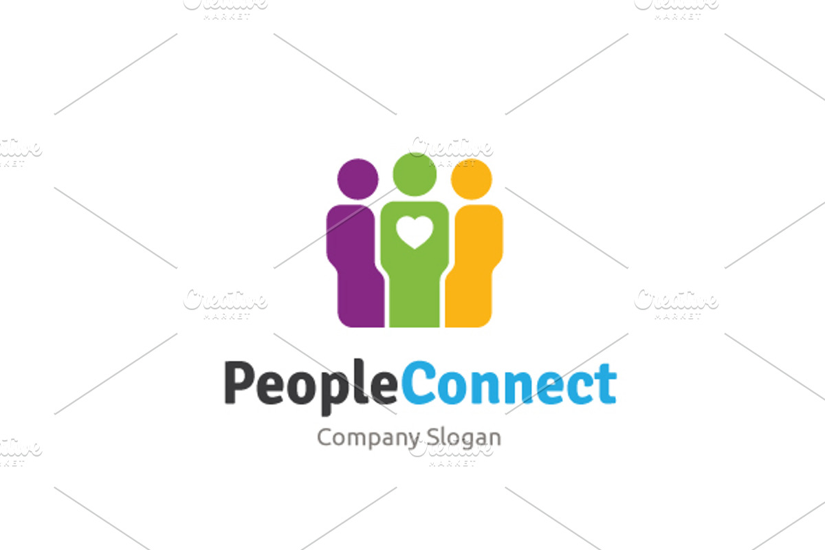 People Connect Logo, a Branding & Logo Template by Vectorwins Premium Shop