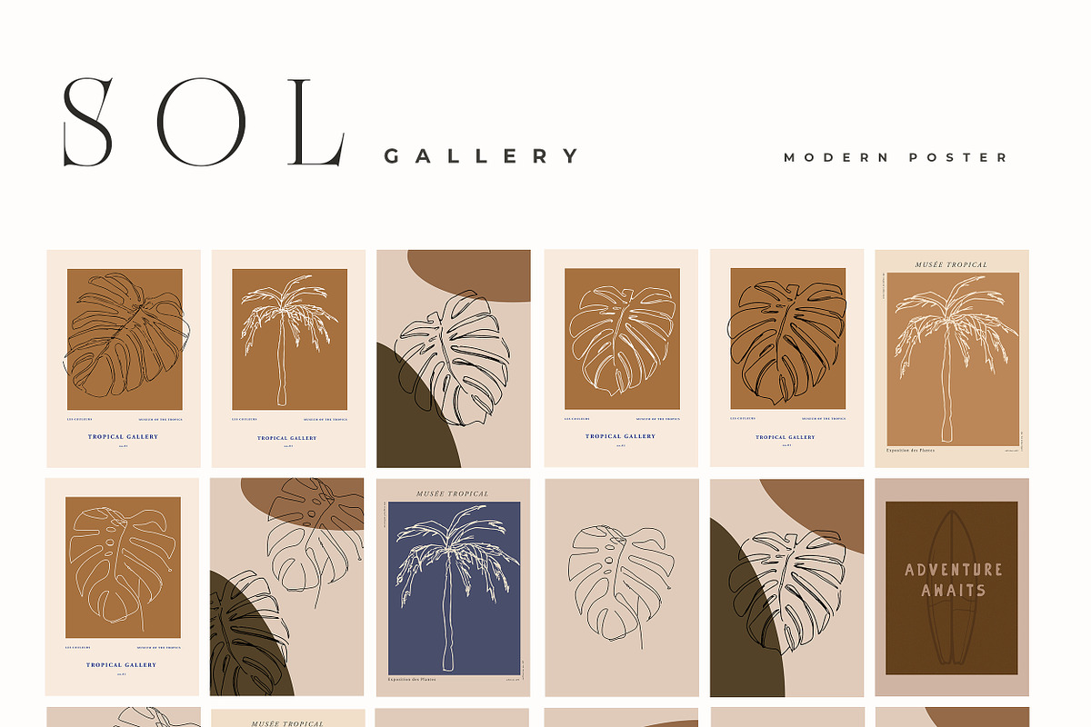 Abstract Summer Line Art & Posters