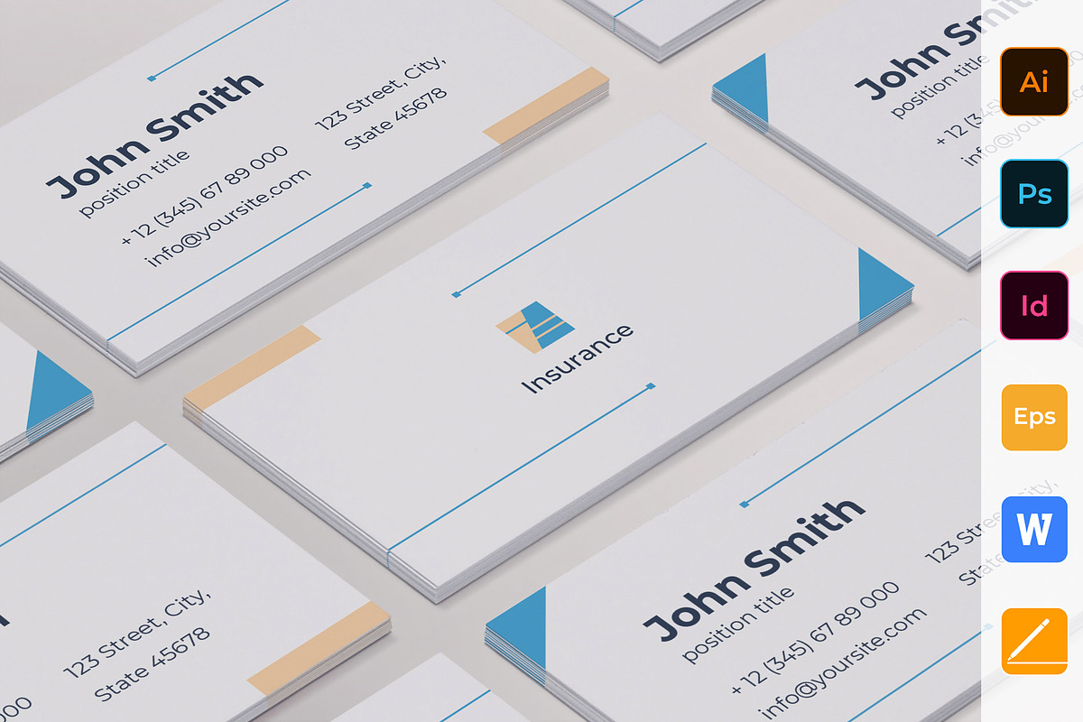 Insurance Agency Business Card, a Business Card Template by ...