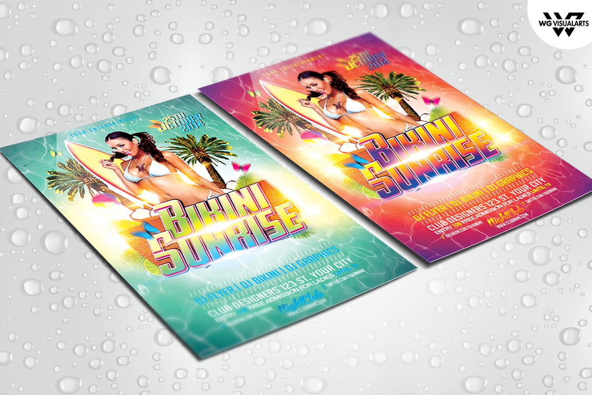 SUMMER BEACH Flyer Bundle, a Flyer Template by WG DESIGN