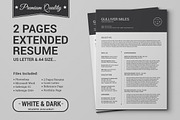 2 Pages Resume CV | Extended Pack, a Resume Template by SNIPESCIENTIST