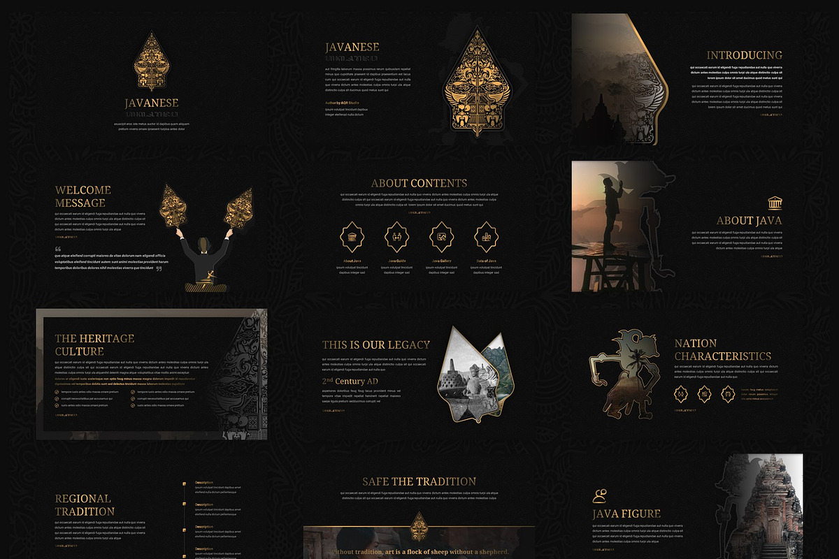 Javanese - Powerpoint Template, a Presentation Template by AQR Studio