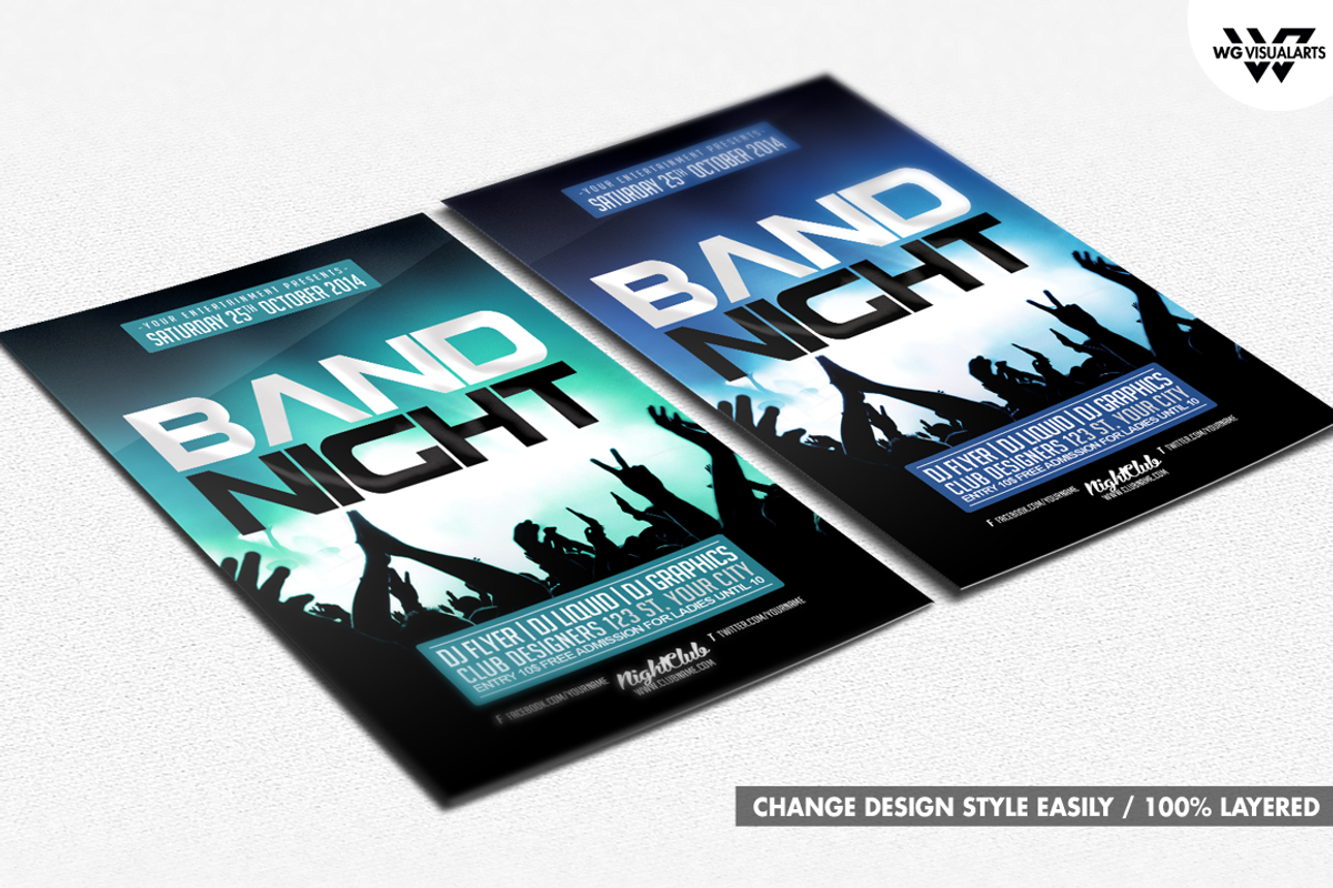3in1 BAND CONCERT Flyer Template, a Flyer Template by WG DESIGN