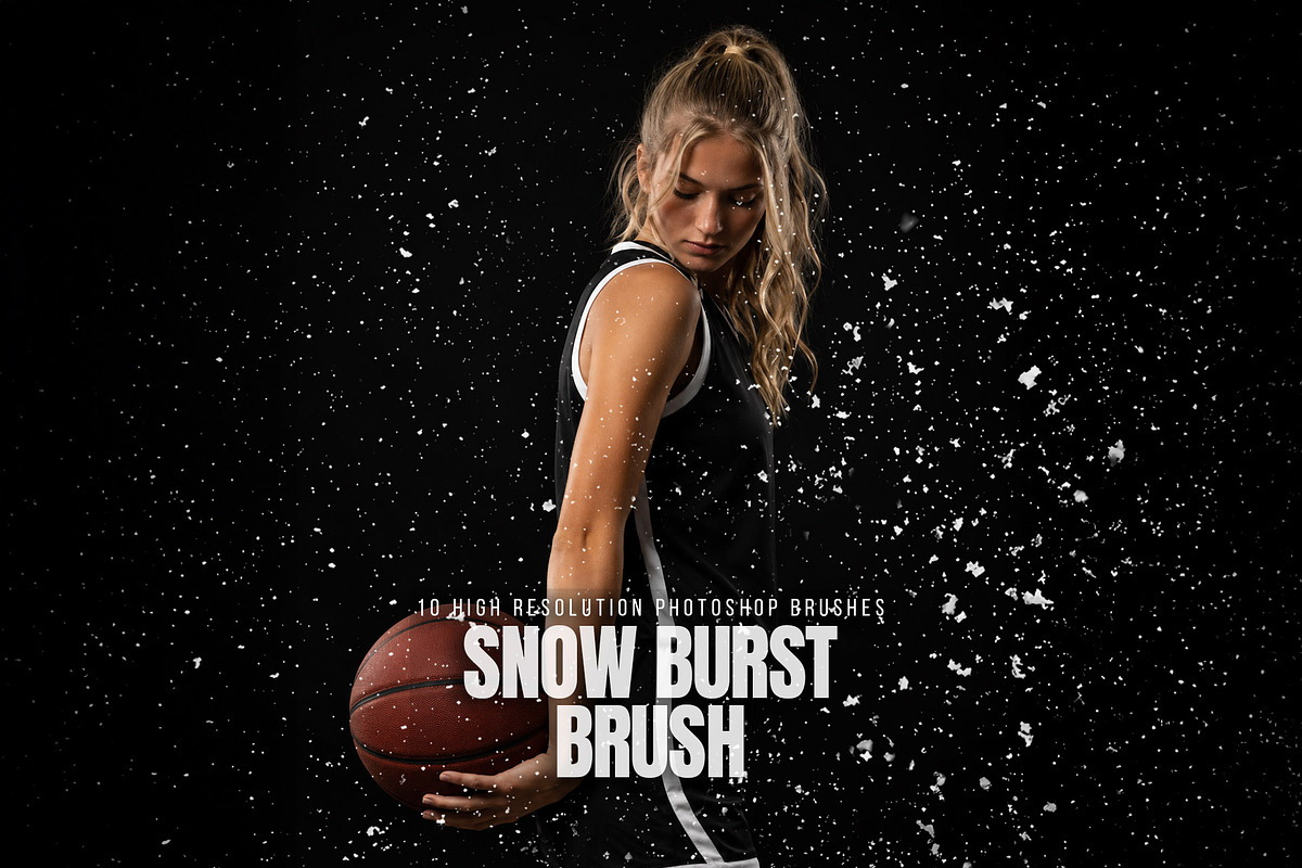 Snow Burst Photoshop Brushes, a Brush Add-On by Walllow Creatives