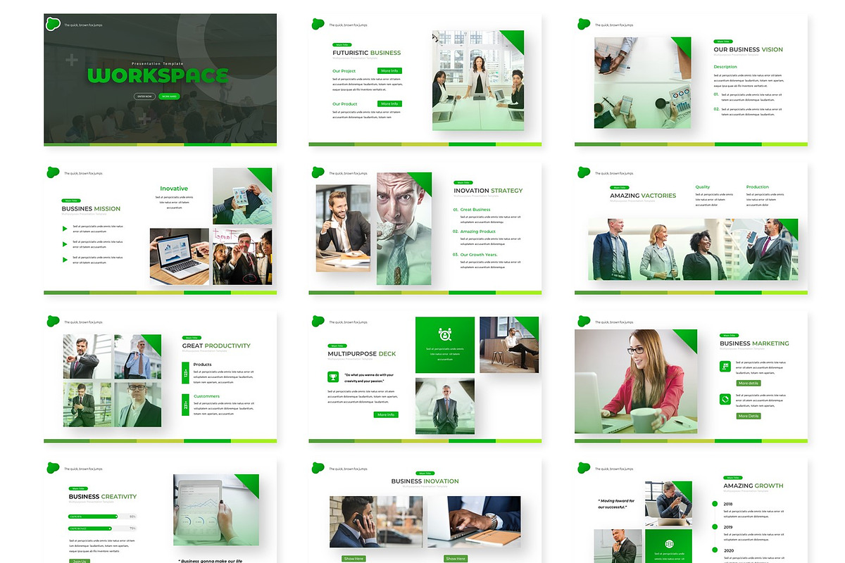 Workspace - Google Slides Template, a Presentation Template by AQR Studio