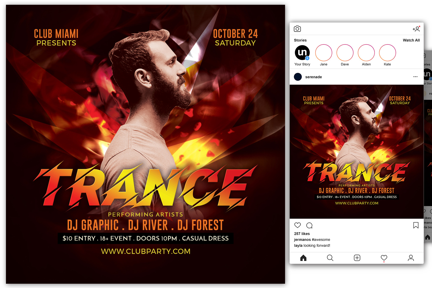 Trance Flyer, a Flyer Template by KiraYamato Design Studio