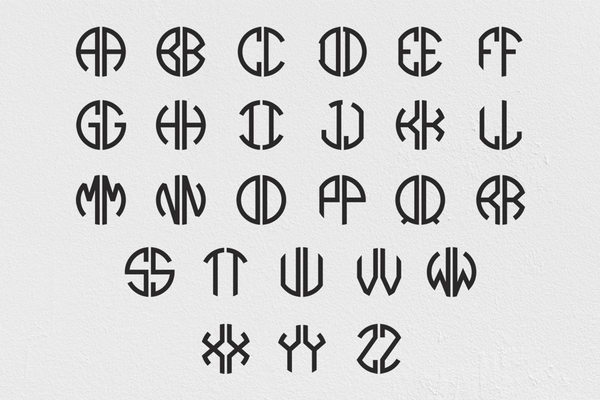 Circle Monogram Font Kit, a Font by Medialoot