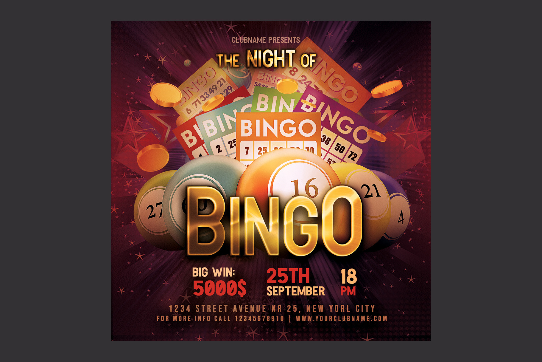 Bingo Flyer, a Flyer Template by DSGraphicDesign