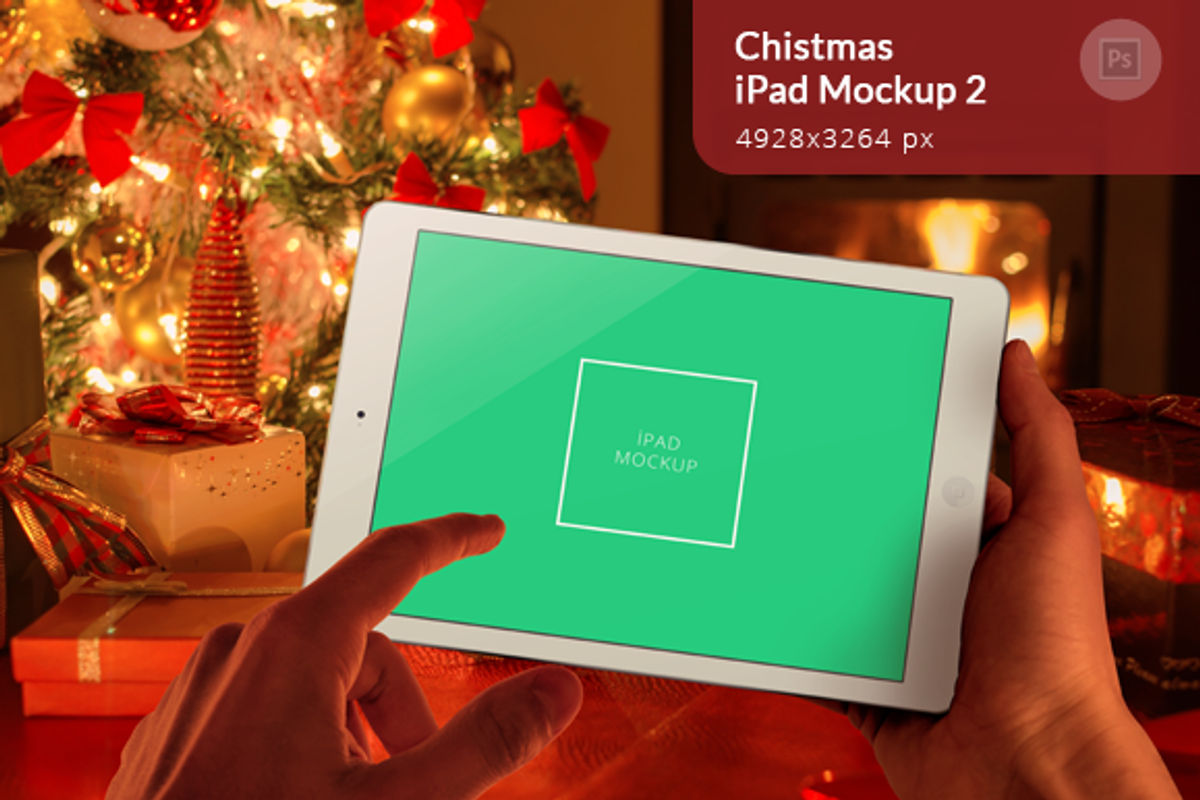 Christmas iPad Mockup 2, an iPad Mockup by RSplaneta
