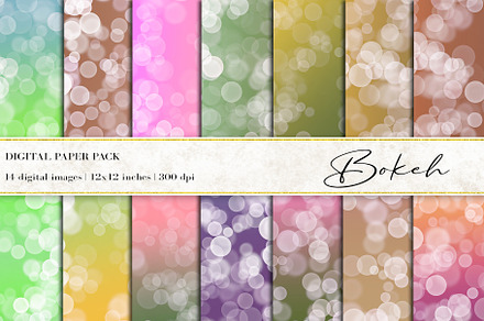 Bokeh Digital Papers | Textures ~ Creative Market