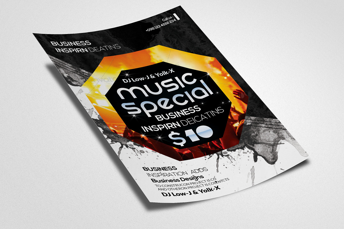 Music Party Night Flyer, a Flyer Template by Business Flyers