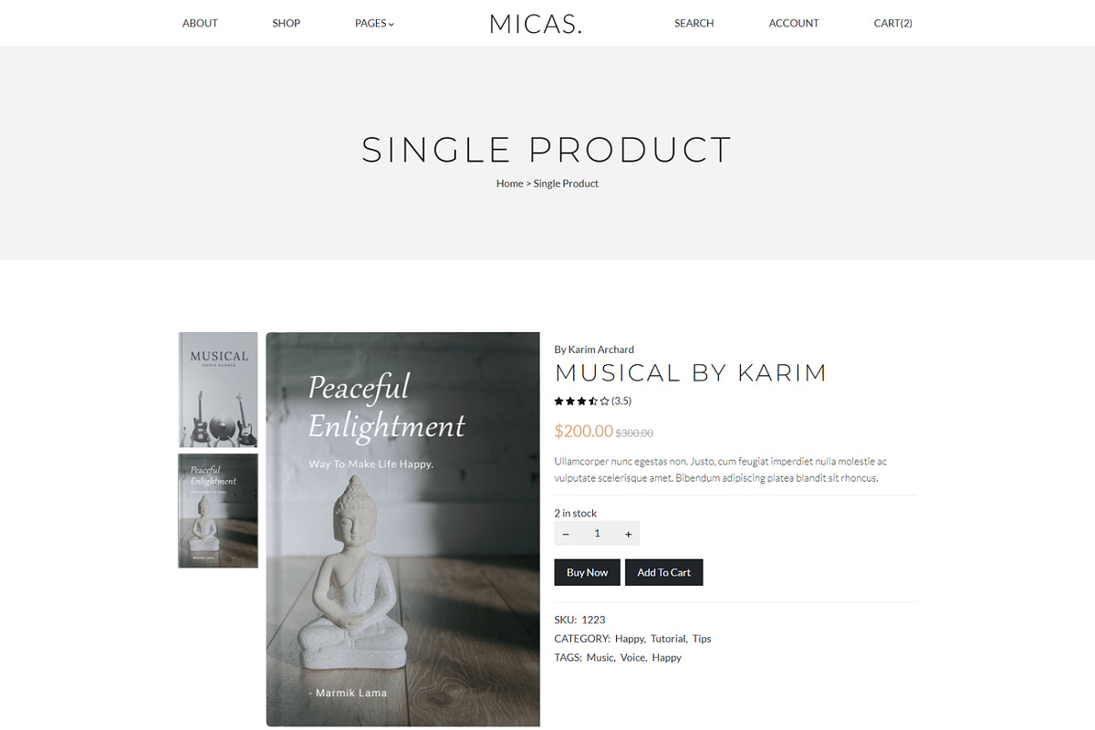 Micas – Bookstore Website Template, a HTML Template by TemplatesJungle