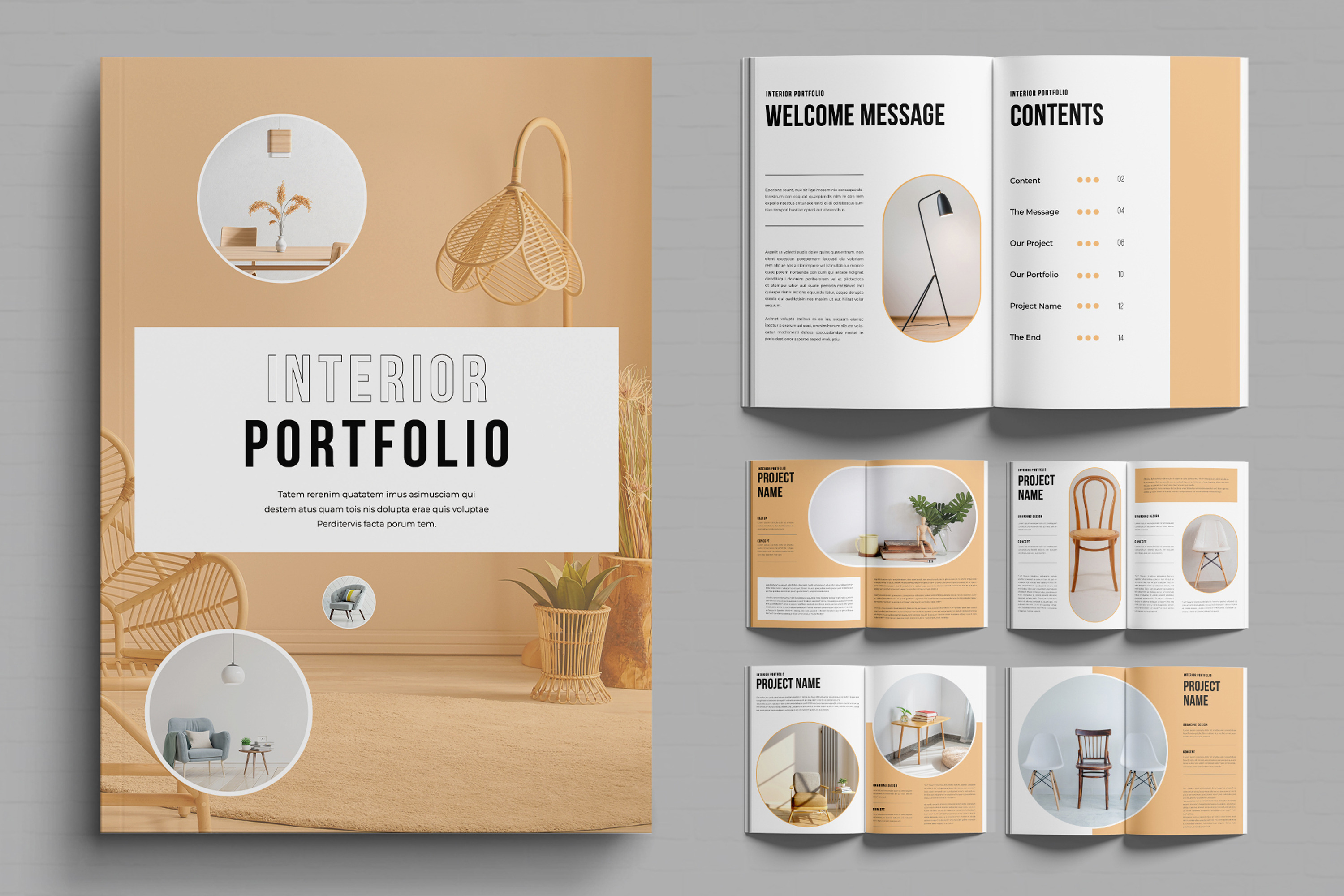 Interior Portfolio Template Design