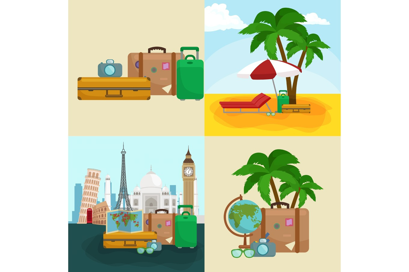 Travel concept vector illustration, Tourism and vacation trip planning ...