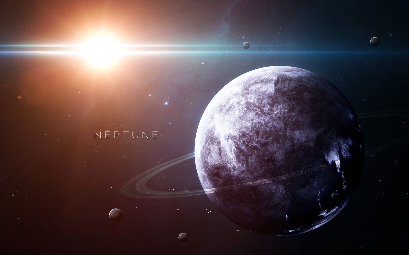 Neptune high resolution 3d images presents planets of the solar system ...